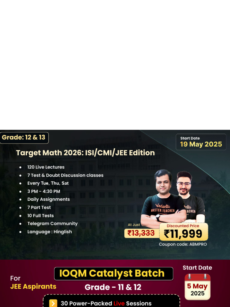 ISI UGB Mock Test 1 Questions Only | PDF | Numbers | Function (Mathematics)