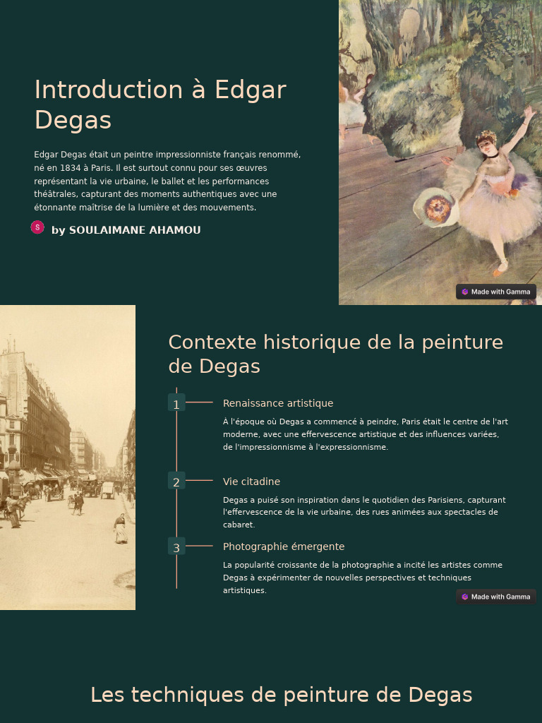 Introduction a Edgar Degas | PDF | Edgar Degas | Ballet