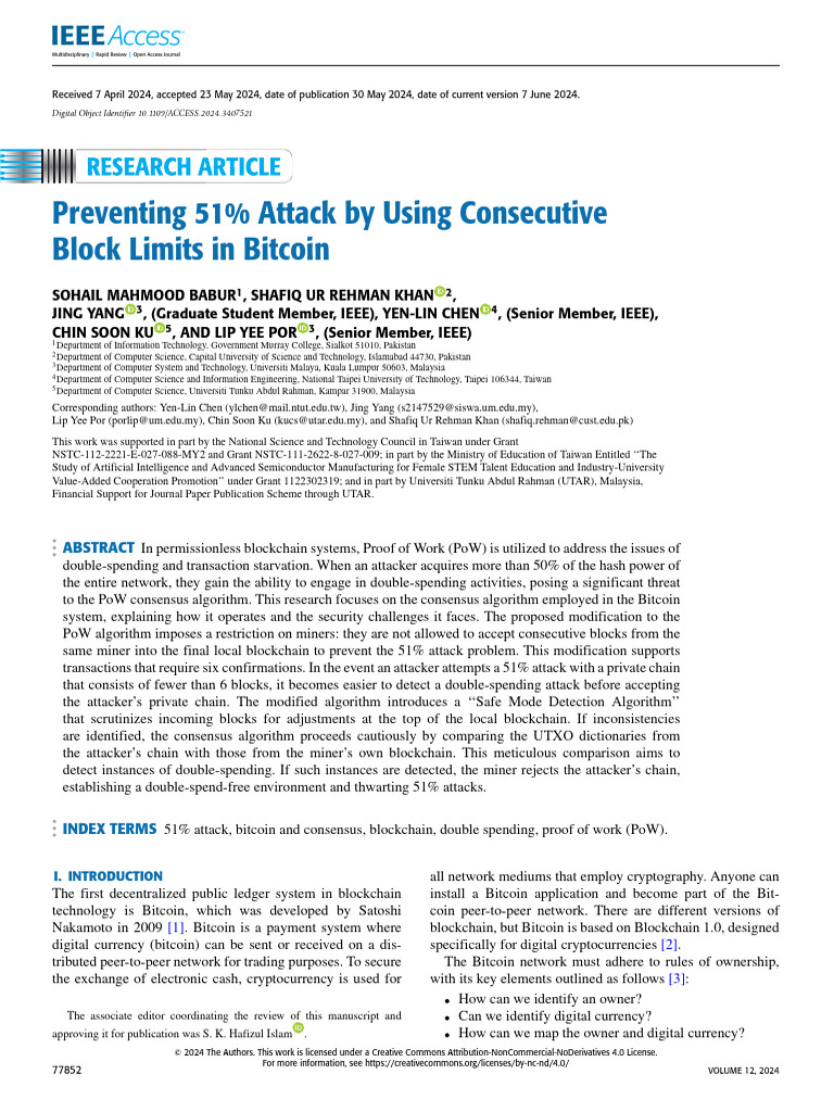 Preventing_51_Attack_by_Using_Consecutive_Block_Limits_in_Bitcoin | PDF | Bitcoin | Cryptocurrency
