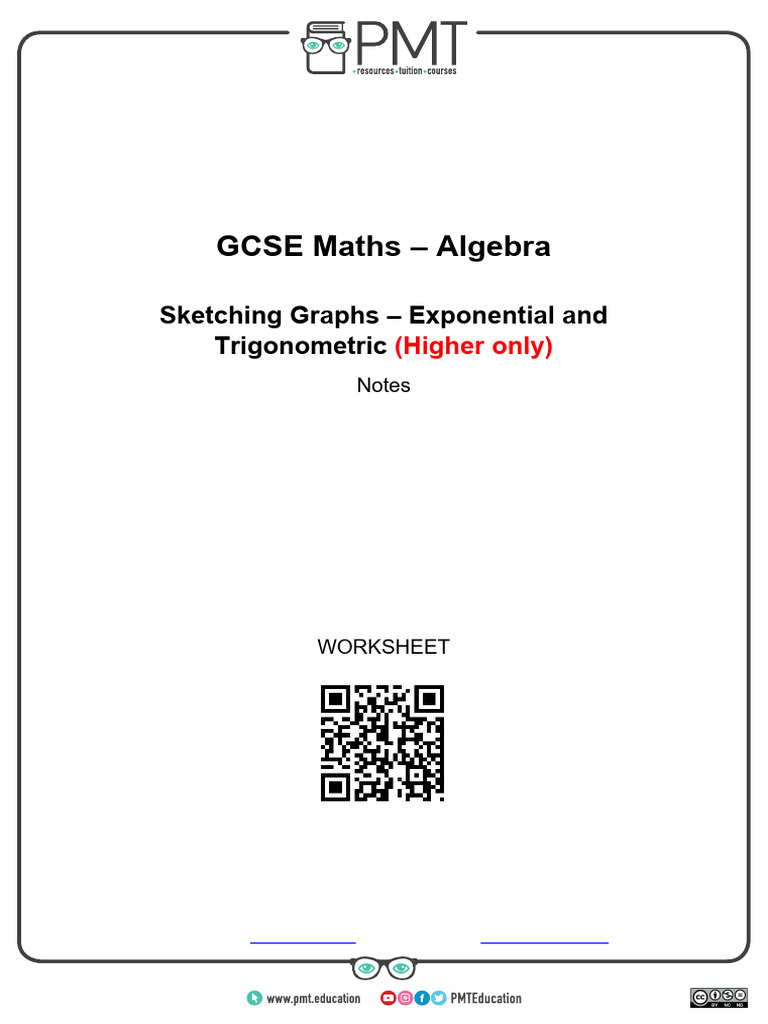 E. Sketching Graphs - Exponential and Trigonometric (H) | PDF | Exponential Function | Complex ...