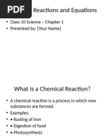 Class 10 Science Ch1 Detailed Notes | PDF | Chemical Reactions | Redox