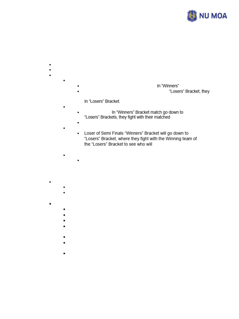 MLBB Rules and Regulations | PDF | Sports Competitions | Sports