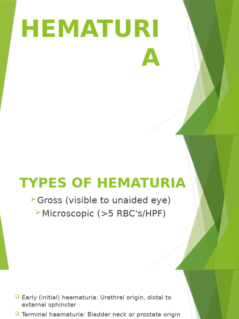 Types and Causes of Hematuria Explained | PDF
