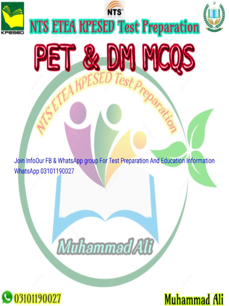 PET & DM MCQS by Muhammad Ali | PDF