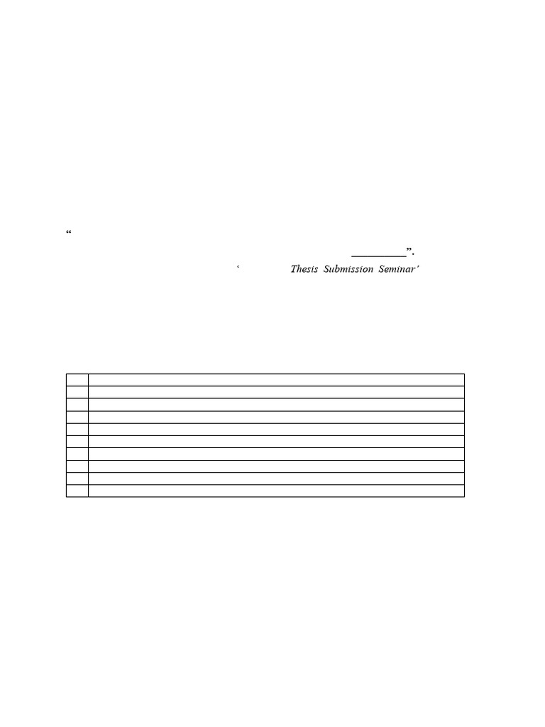 Annexure-11 Application For Pre-Ph.D Thesis Submission Seminar | PDF