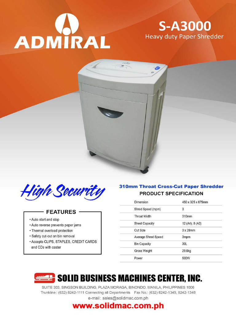 Admiral S-A3000 | PDF