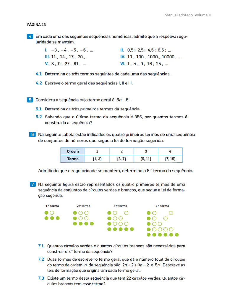 Exerc-Cios Manual Sequ-Ncias | PDF
