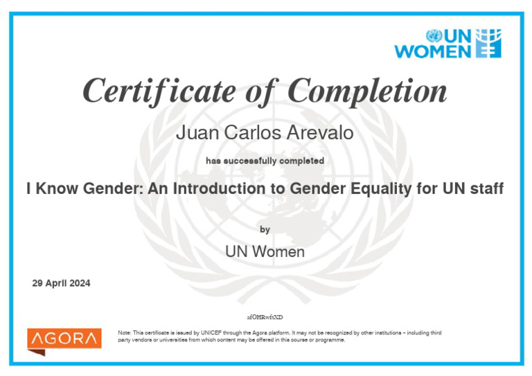 I Know Gender - Course Certificate - I Know Gender An Introduction To ...