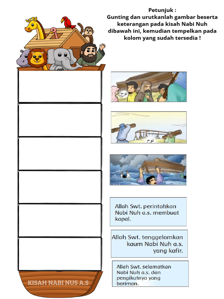 Gunting dan Urut Kisah Nabi Nuh A.S | PDF