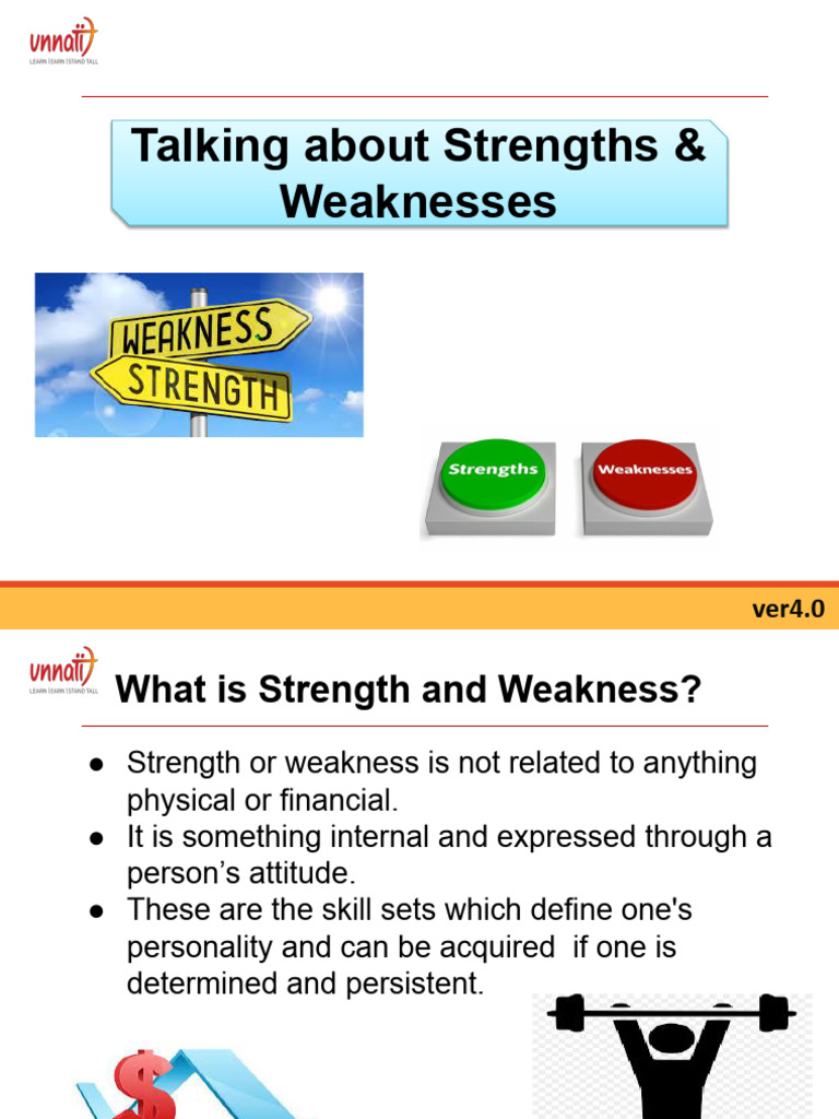 5-EnG-Talking About Strengths & Weaknesses-Ver4.0 (1) | PDF | Behavior ...