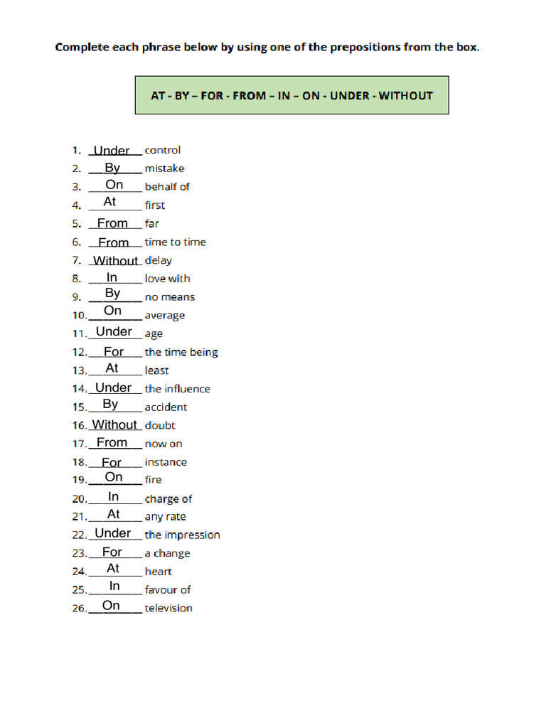 Prepositions | PDF