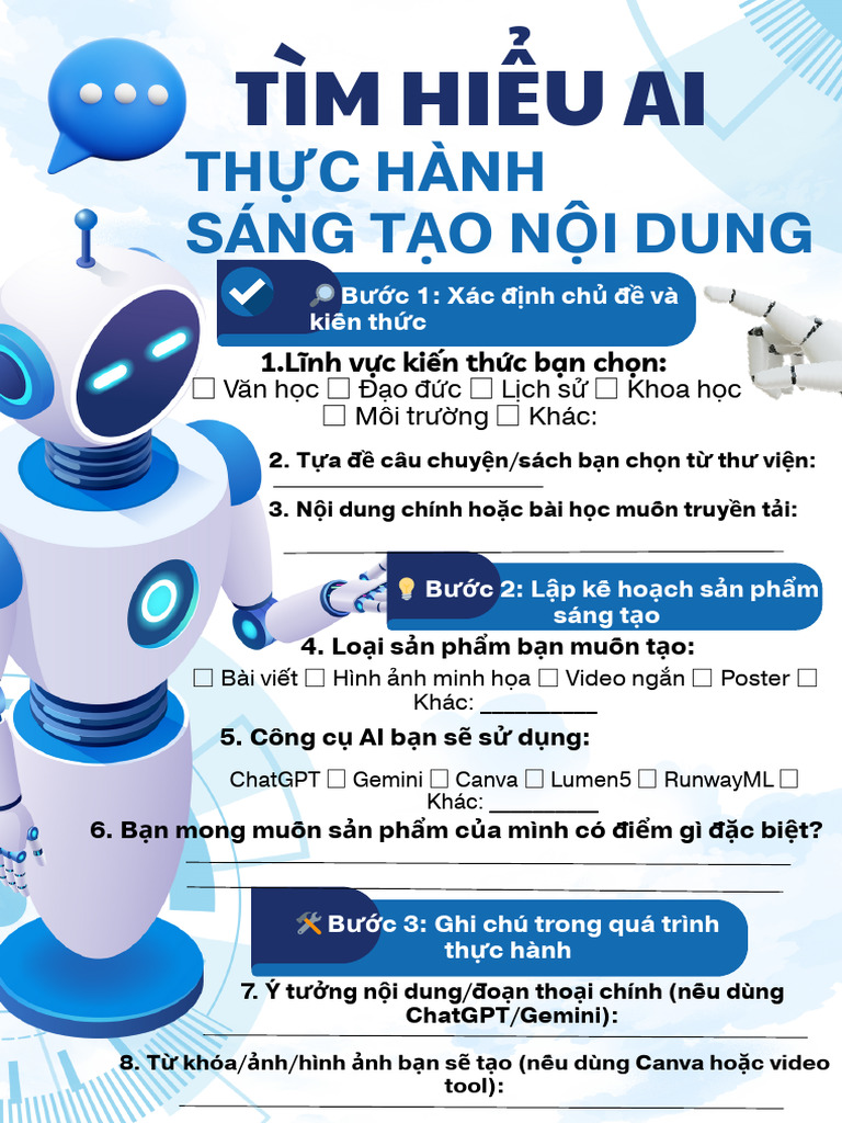 Blue and White Modern AI Chatbot Integration Services Flyer | PDF