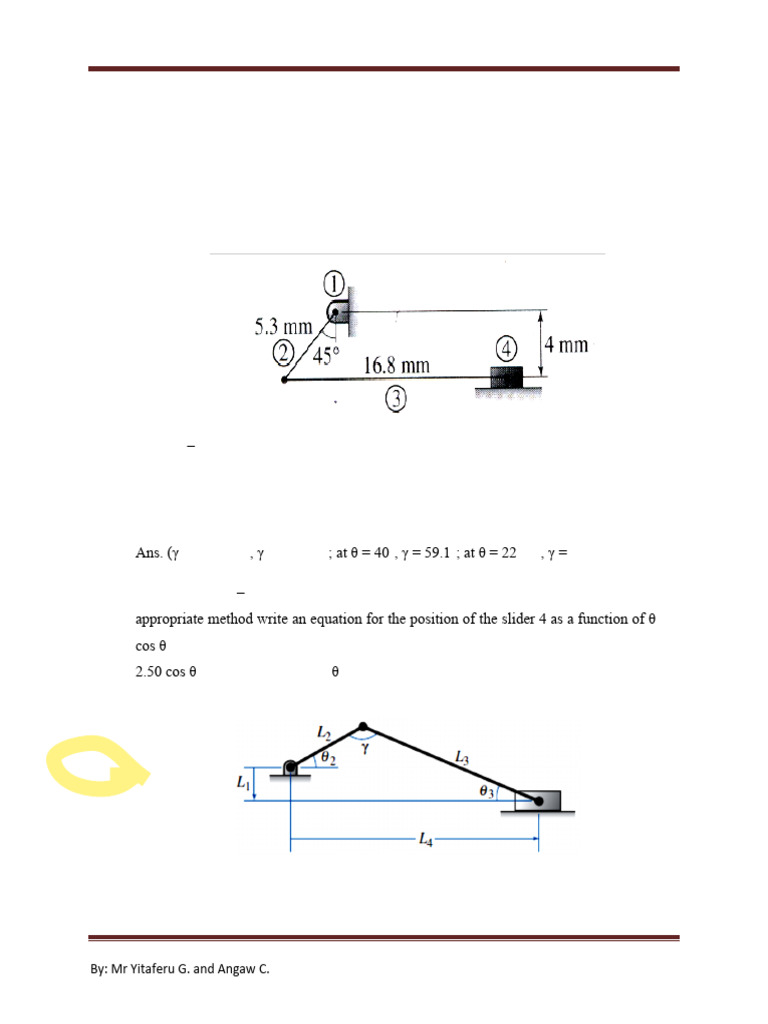 Assignment - Two Mechanism | PDF | Mechanics | Motion (Physics)