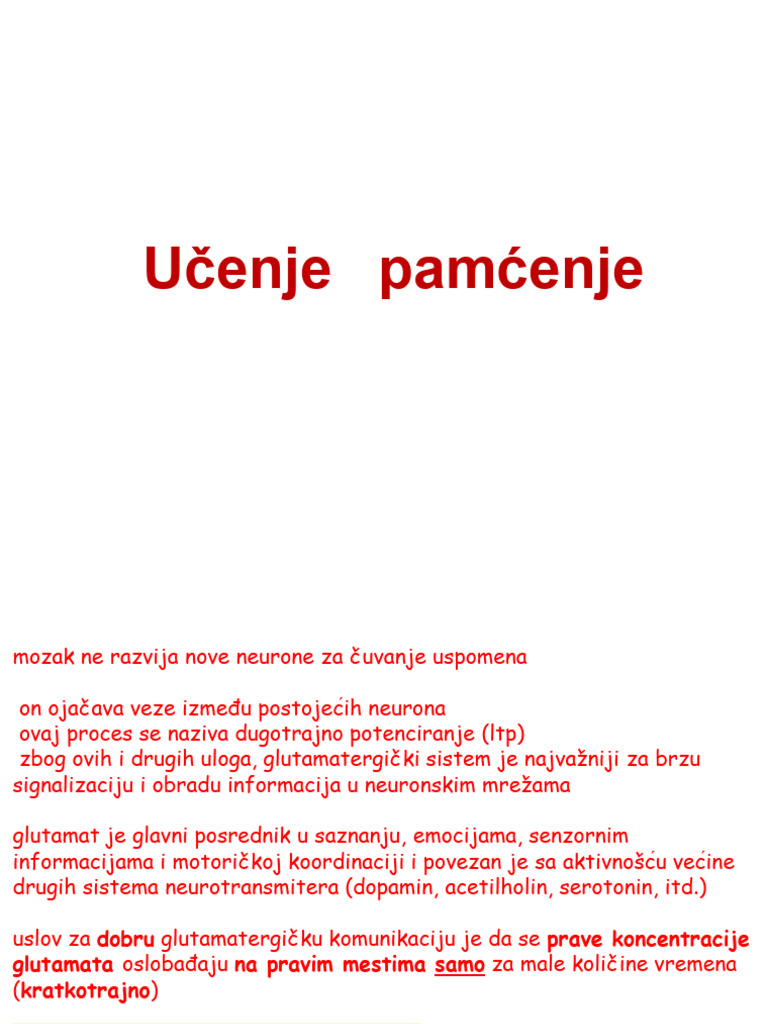 UCENJE I PAMCENJE 2023 | PDF