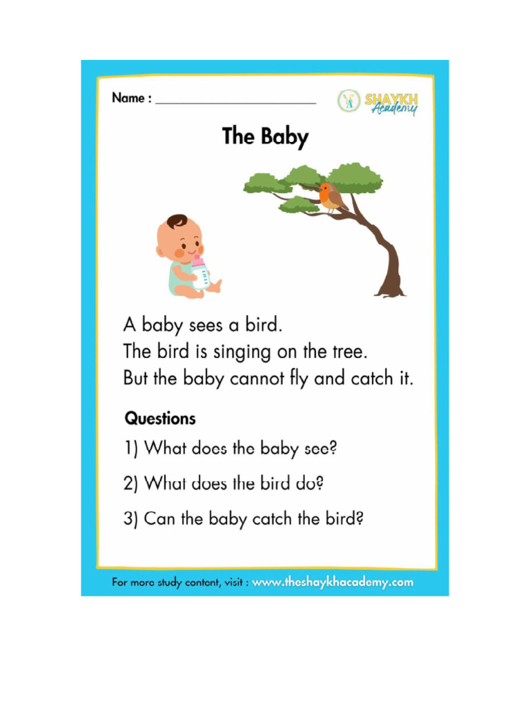 Beginner Reading Comprehension Baby | PDF