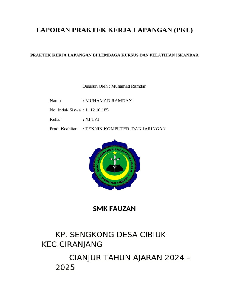 Laporan PKL | PDF
