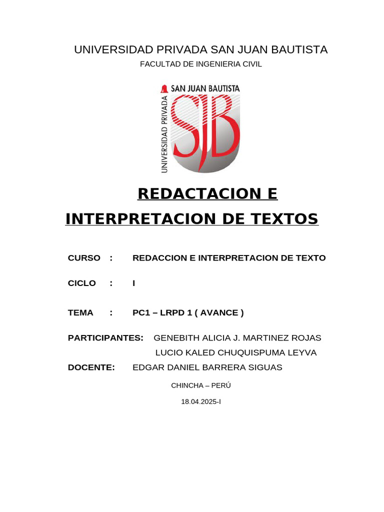 Lrpd 1 Interpretacion de Textos | PDF | Hormigón | Fundación (Ingeniería)
