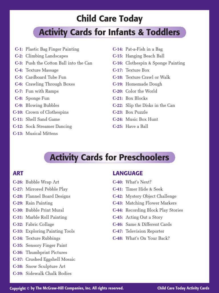 Activity Cards for Toddlers | PDF | Collage | Paintings