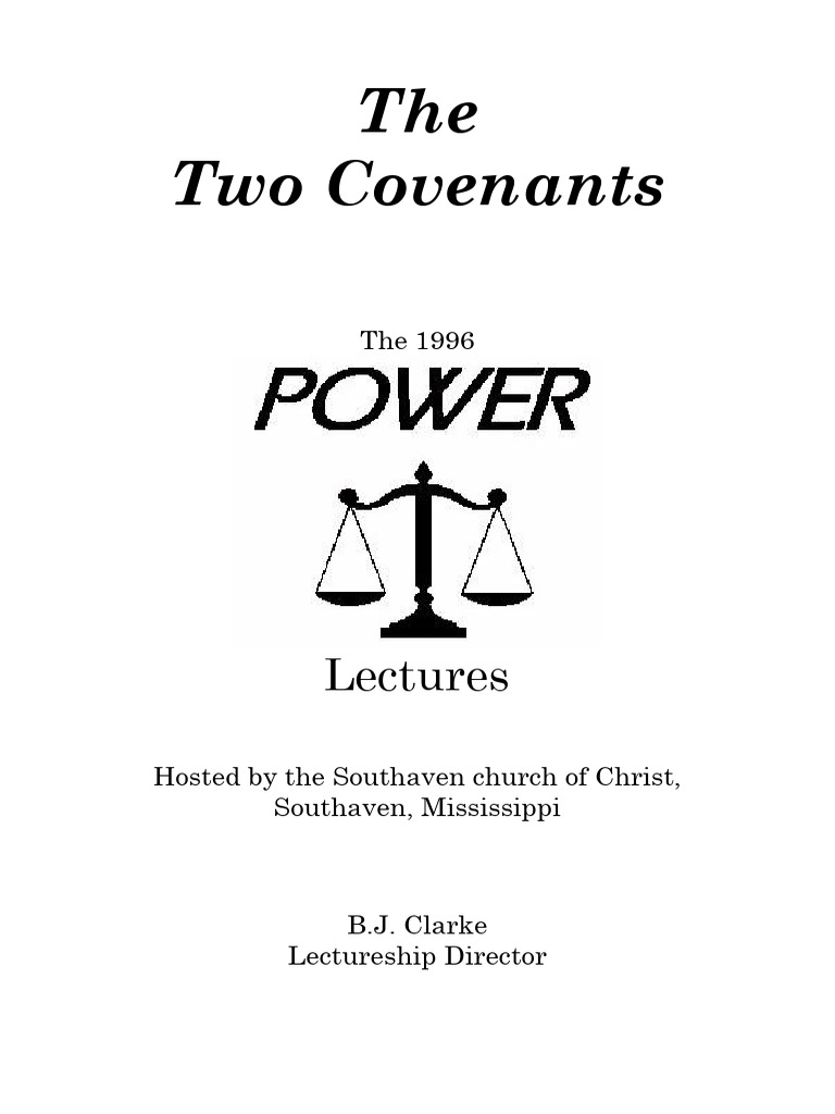 1996 - Two Covenants | PDF | Covenant (Biblical) | Covenant Theology