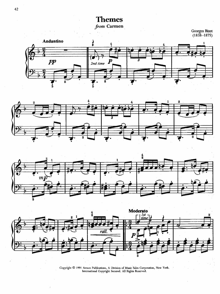 The Library of Easy Piano Classics Vol 1 42 | PDF