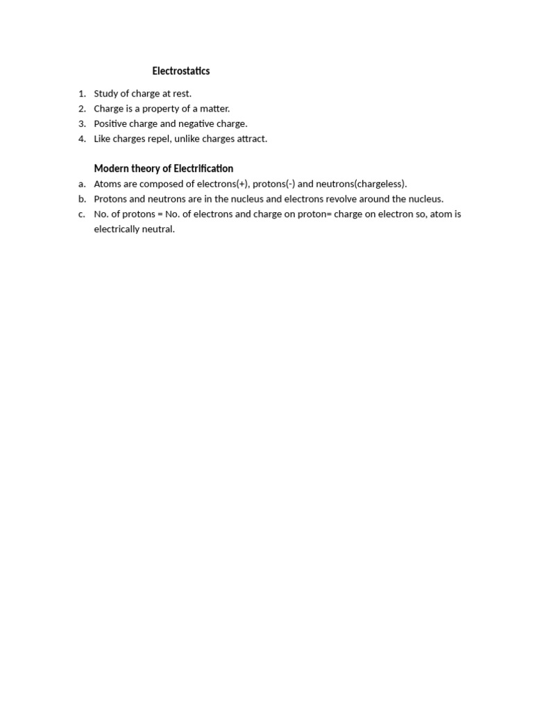 Electrostatics | PDF