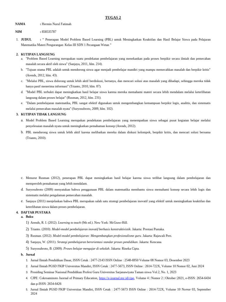 Format - Tugas 2 Karil | PDF