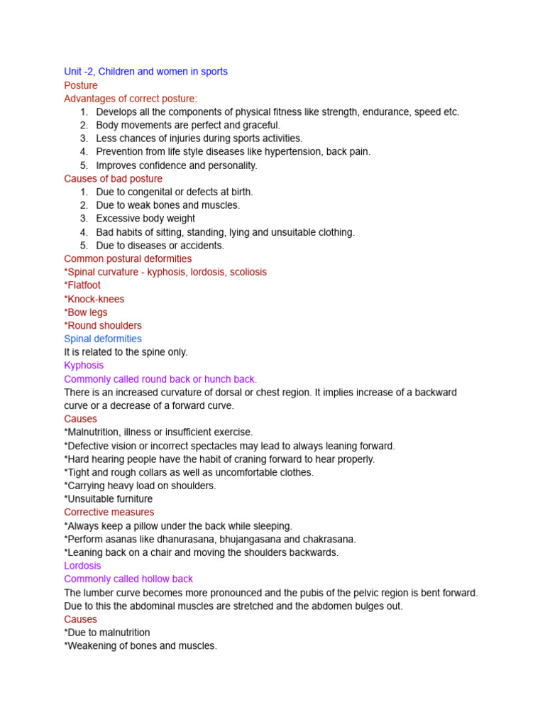 Common Postural Deformities Explained | PDF