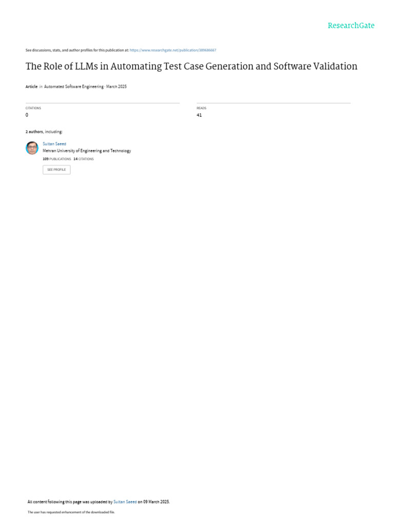 LLMs in Unit Test Automation | PDF | Unit Testing | Computing