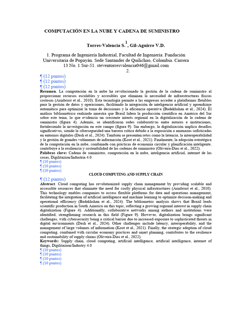 Plantilla Informe Tipo Artículo | PDF | Computación en la nube ...