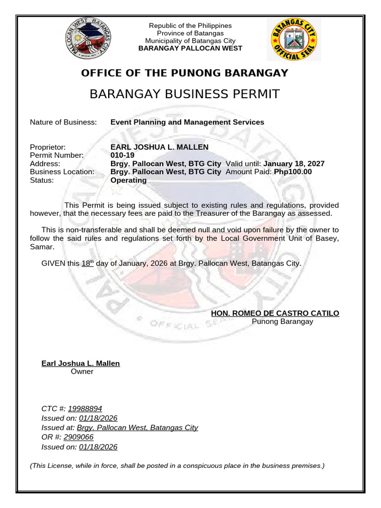417374460-Barangay-Business-Permit | PDF