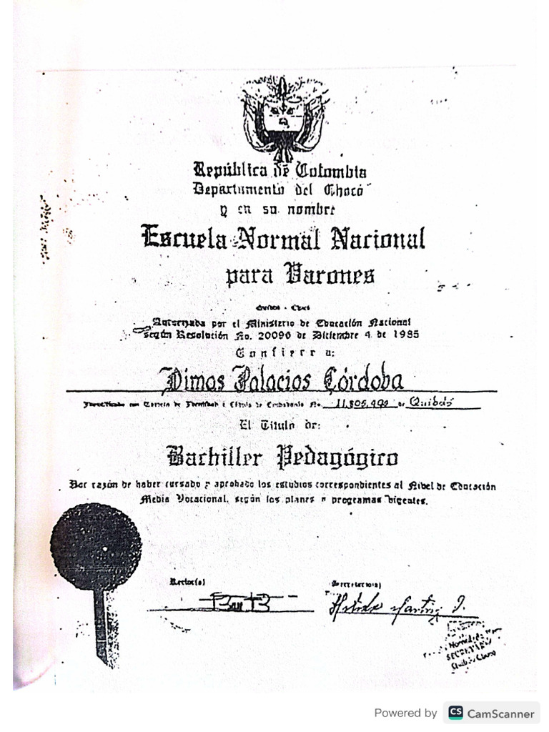 Diploma Bachillerato | PDF