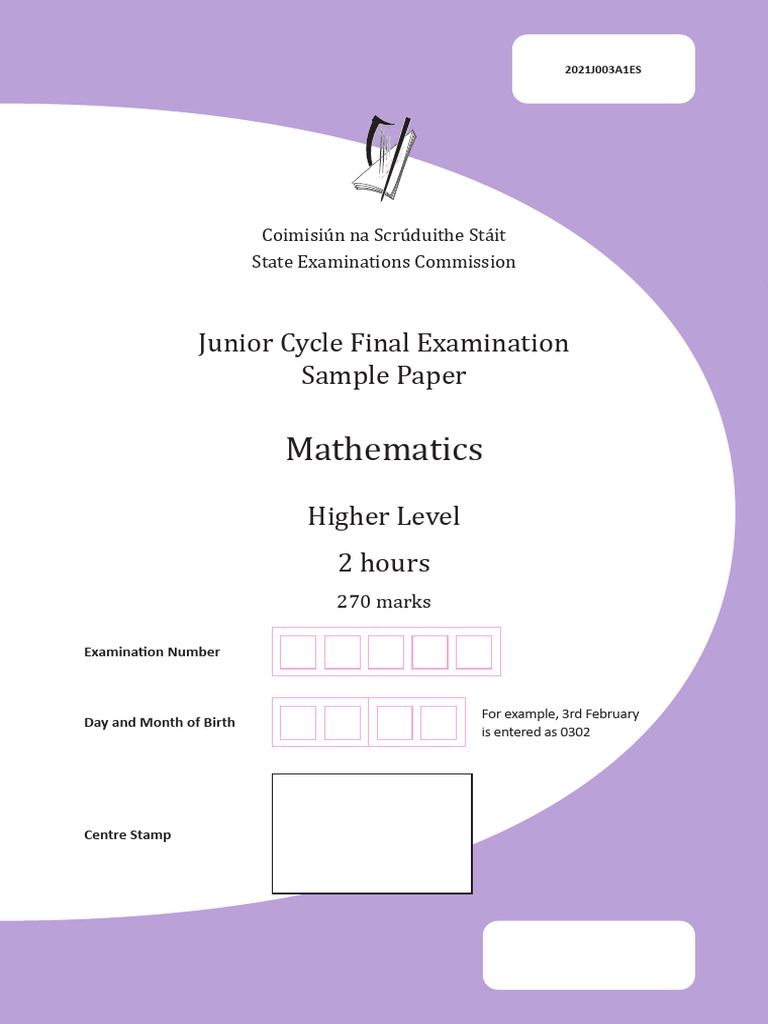 2020 JC HL Sample SEC Maths Paper | PDF | Cakes | Sleep