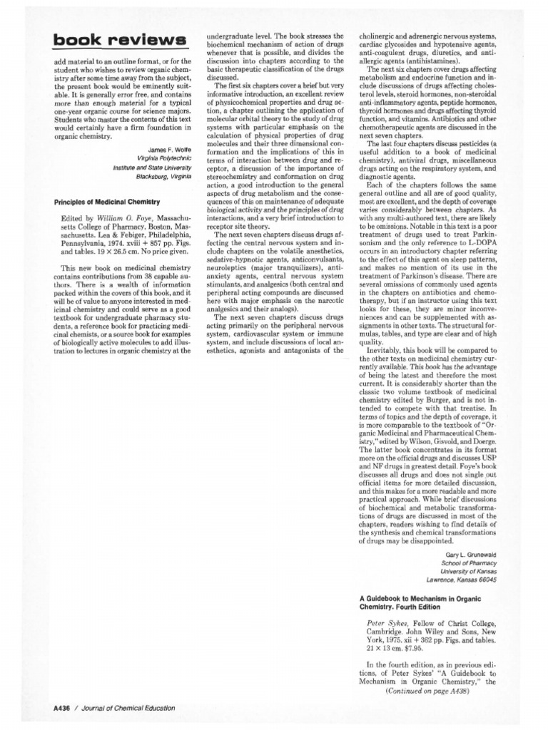 Principles of Medicinal Chemistry Foye William o Ed - Compress | PDF ...