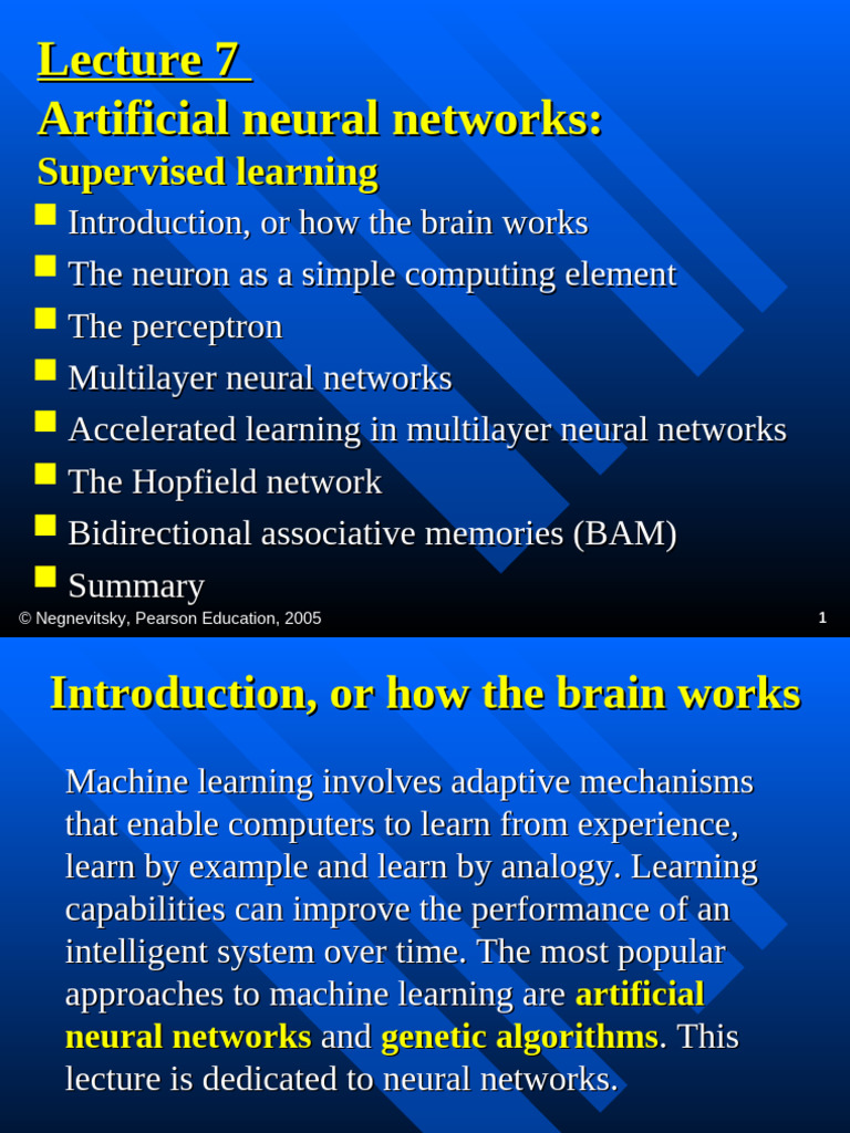 Artificial Neural Networks- Perceptron | PDF | Brain | Nervous System