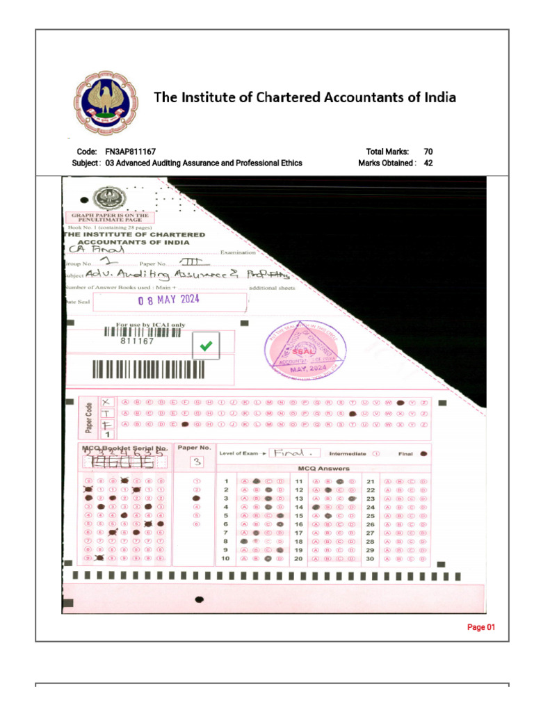 74 Marks May'24 CA Final Audit | PDF | Professional Ethics | Accounting