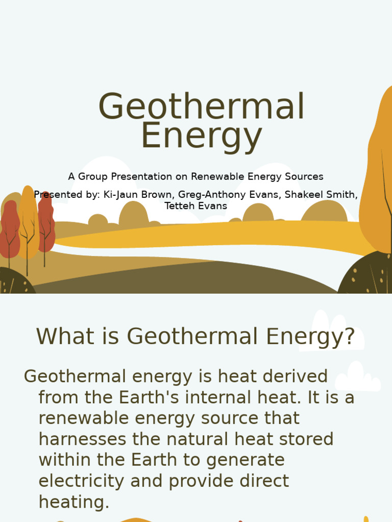 Geothermal Energy Presentation | PDF