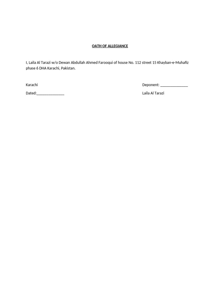 Oath of Allegiance | PDF