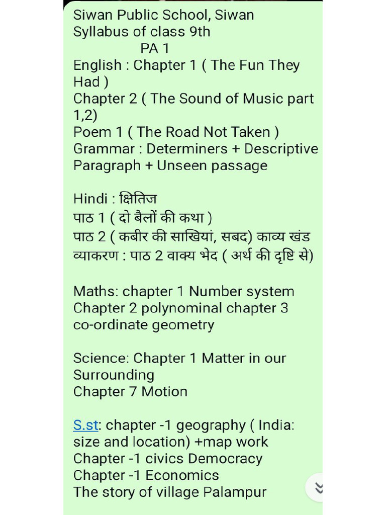 Class 9th-1 | PDF