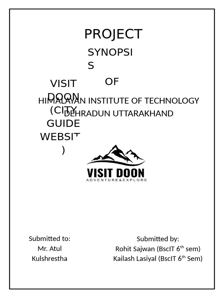 Front Page of Synopsis | PDF
