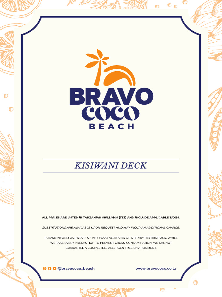 Bravo Coco Menu Kisiwani | PDF