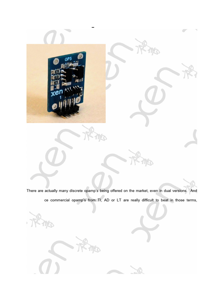 Discrete Opamp Topologies 2019 | PDF | Operational Amplifier | Analog ...