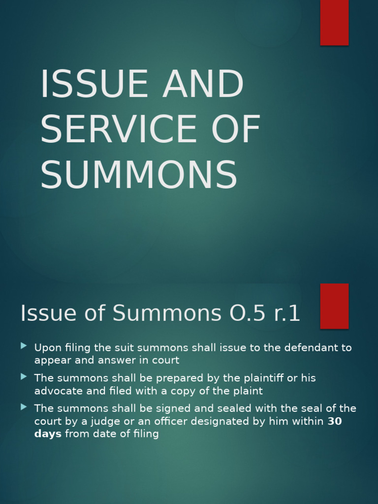 Week Three - Summons | PDF | Summons | Lawsuit