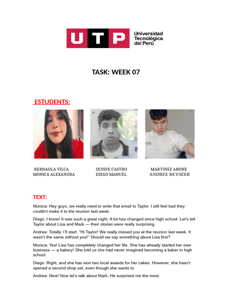 Week 07 - TASK | PDF