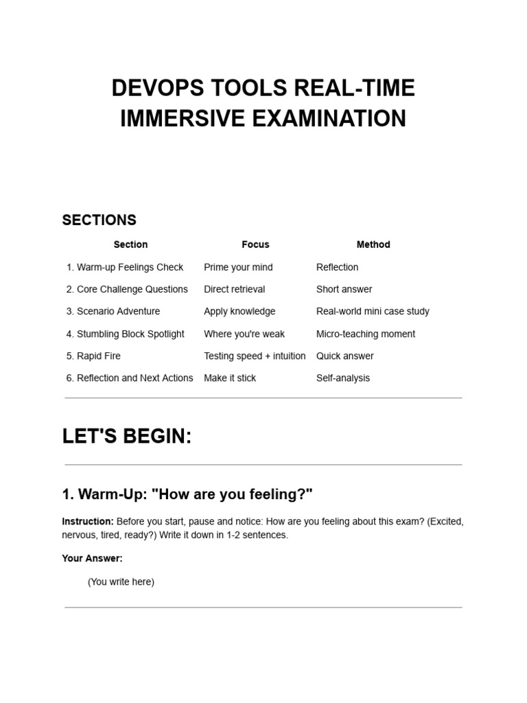 DEVOPS TOOLS EXAMINATION | PDF | Computing | Information Technology