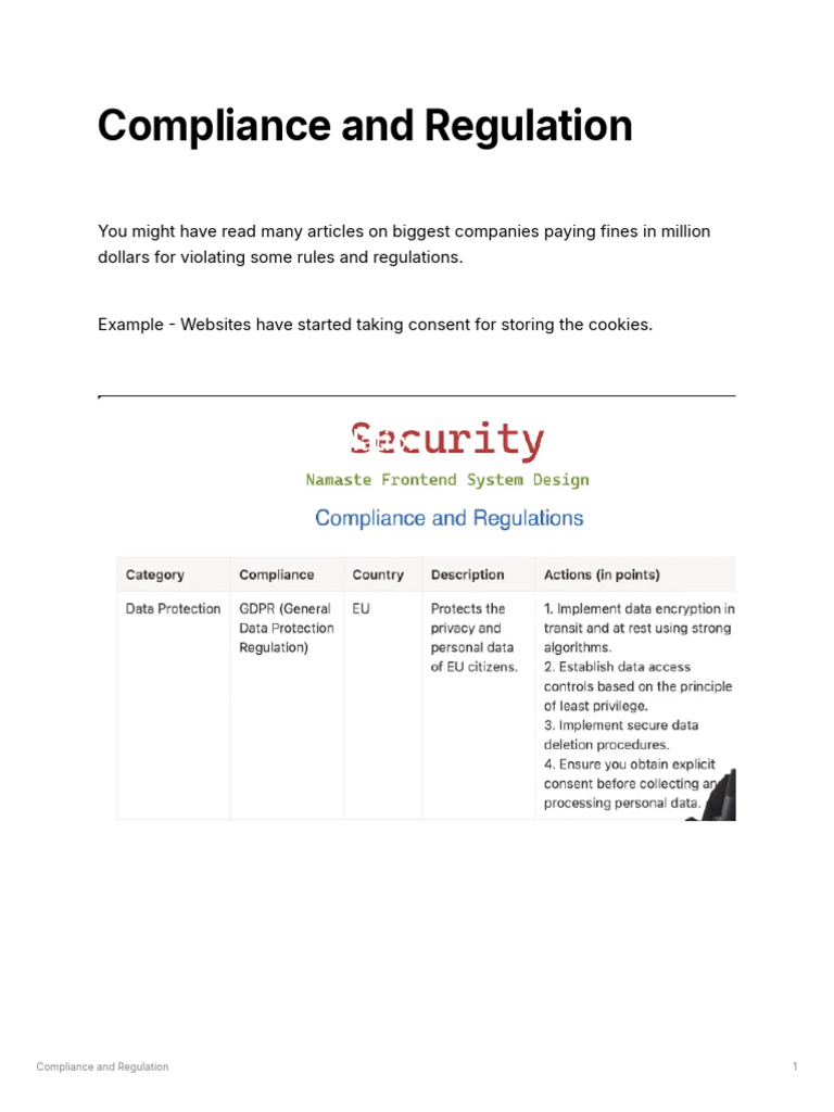 14.11. Compliance & Regulation Notes | PDF