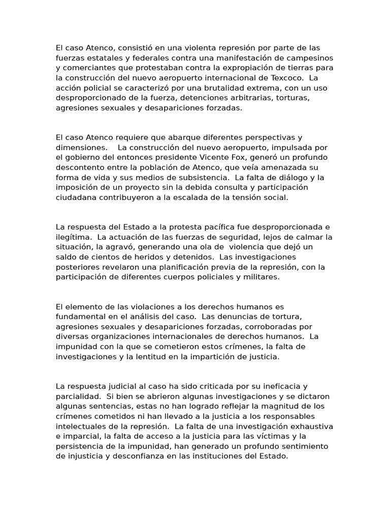 Caso Atenco | PDF | Violación | Derechos humanos