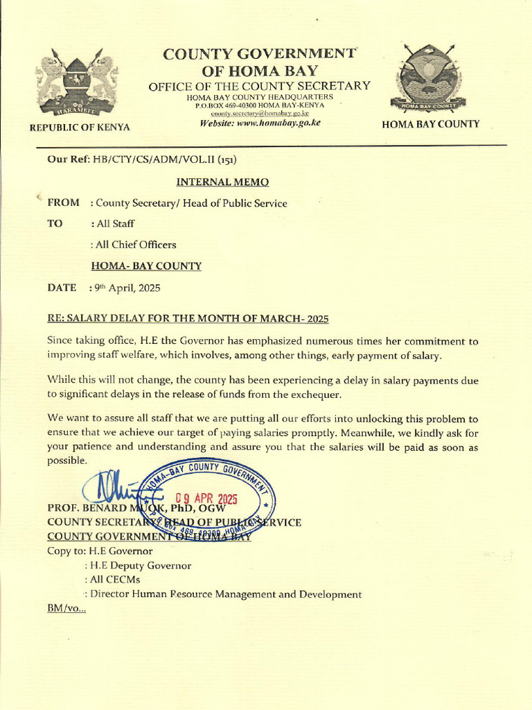 Salary Delay - March 2025 | PDF