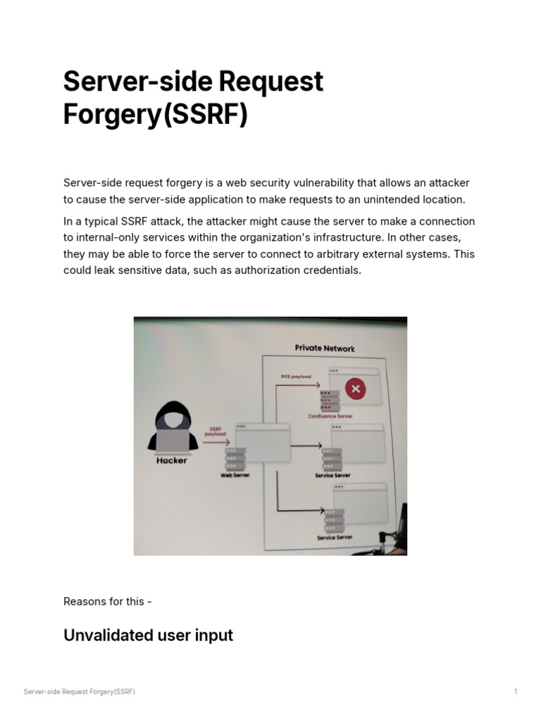 14.13. Server Side Request Forgery (SSRF) Notes | PDF