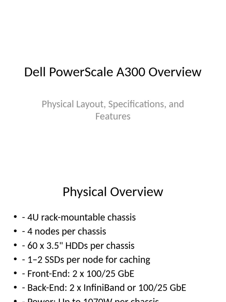 Dell PowerScale A300 Specs & Features | PDF