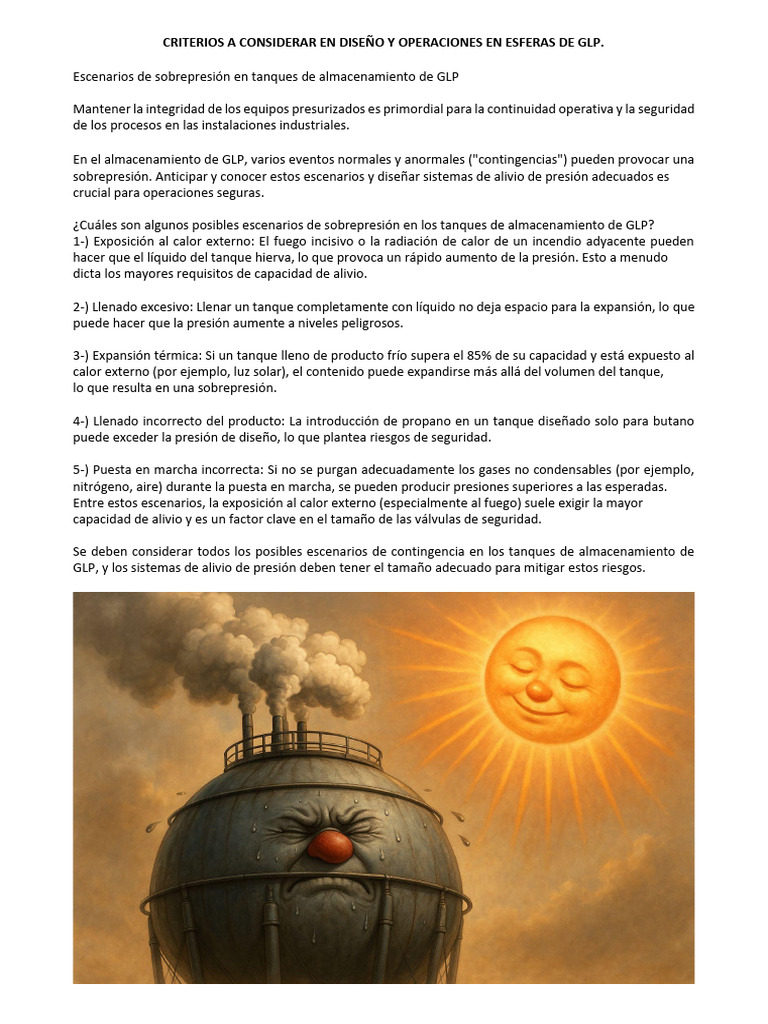 Escenarios de sobrepresión en GLP | PDF